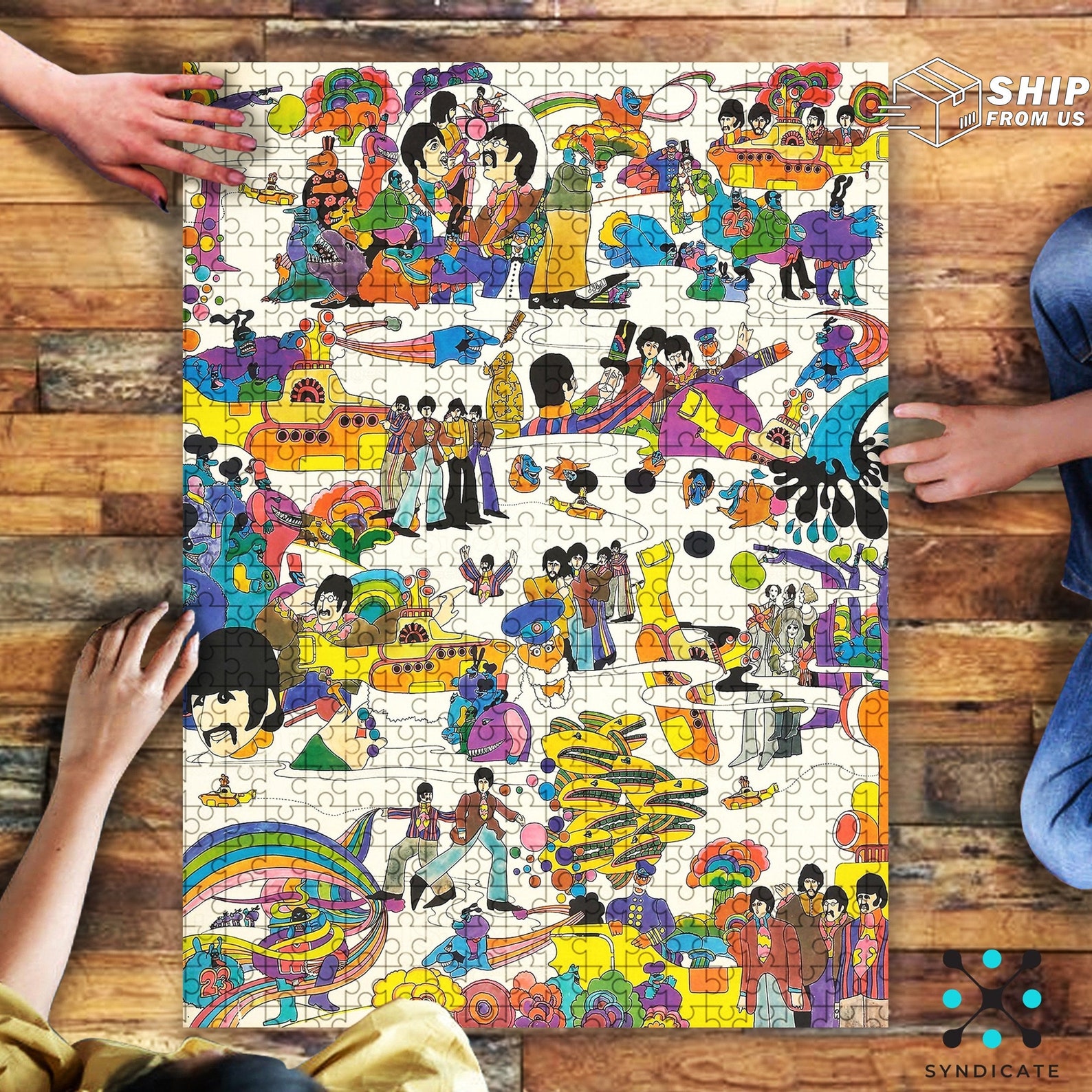 The Beatles Jigsaw Puzzle Yellow Submarine 500 Piece 1000 | Etsy