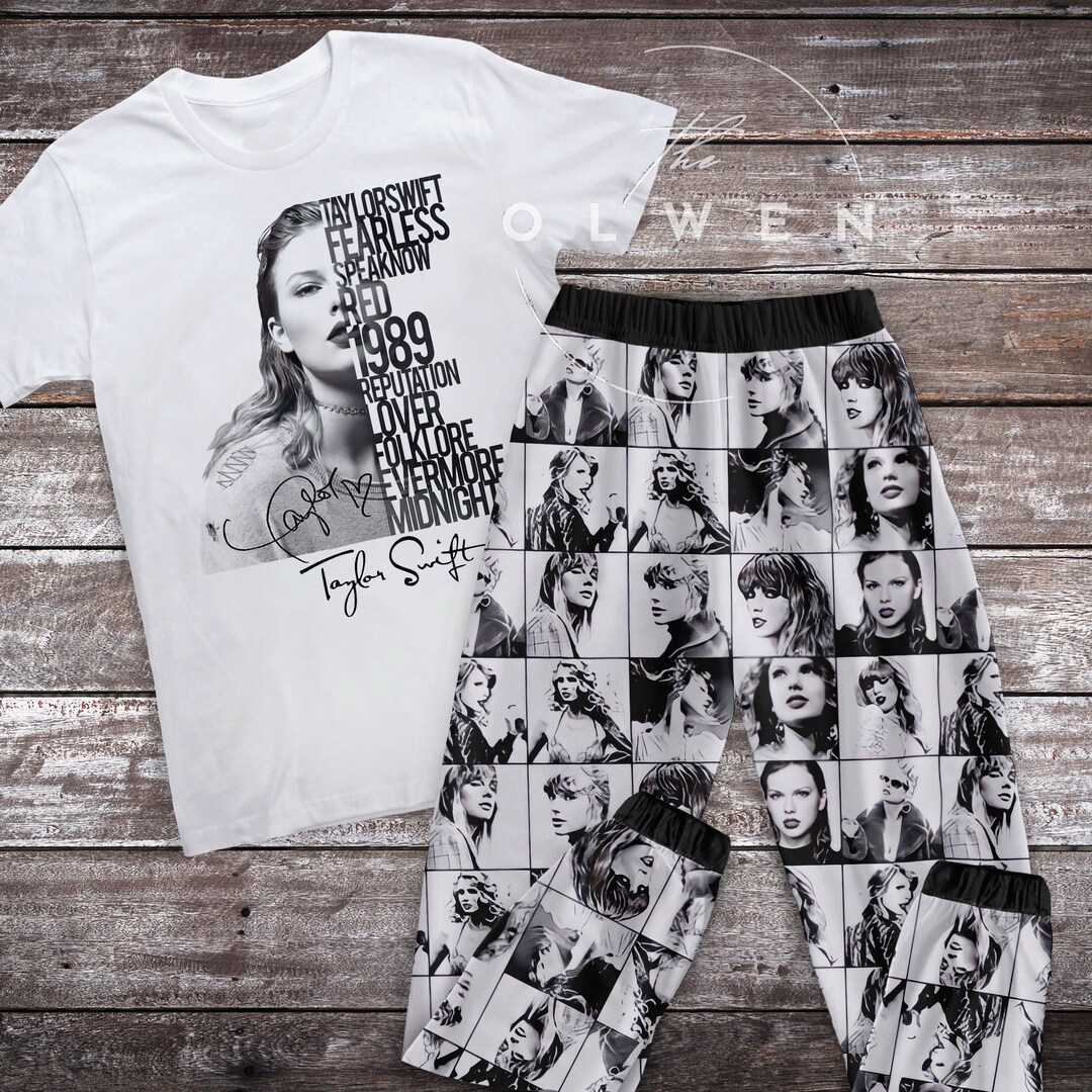 Taylor Album Eras Tour Pajamas Set, Taylor Eras Tour Holiday Pajamas ...