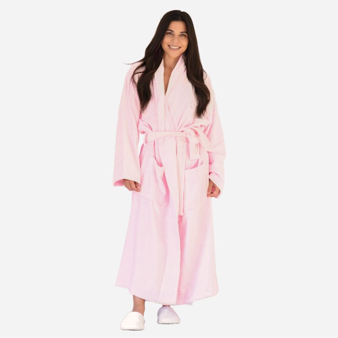 Luxury Bathrobe Terry Cloth Robe - 100% Turkish Cotton Velvet Plush Non ...
