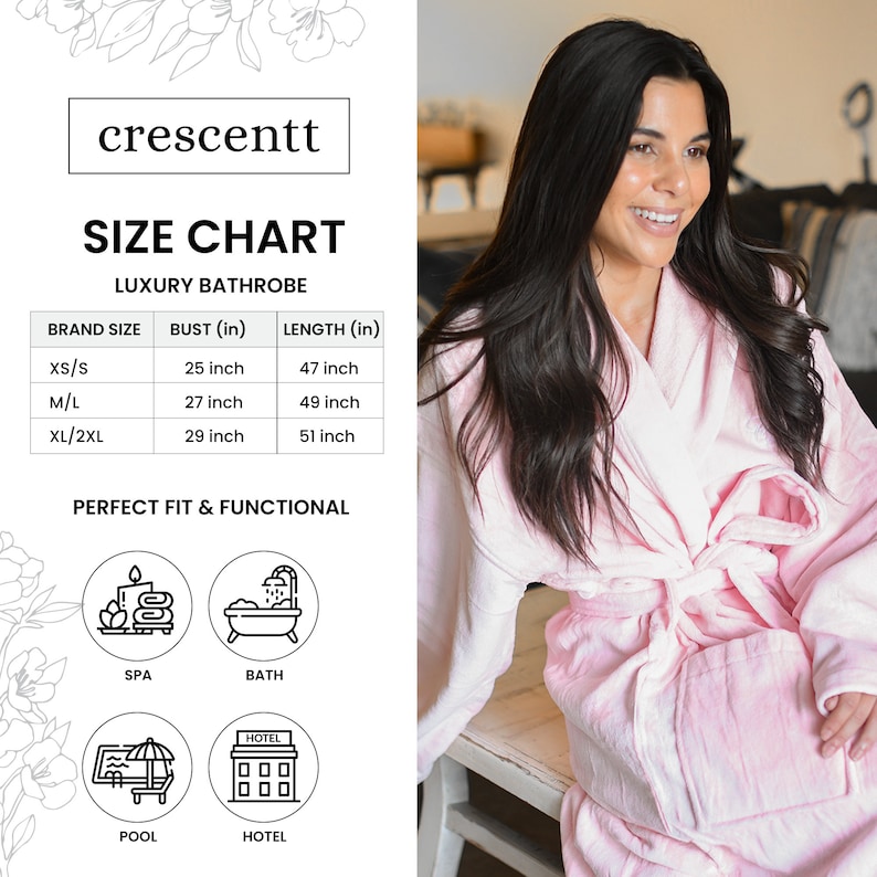 Luxury Bathrobe Terry Cloth Robe - 100% Turkish Cotton Velvet Non ...