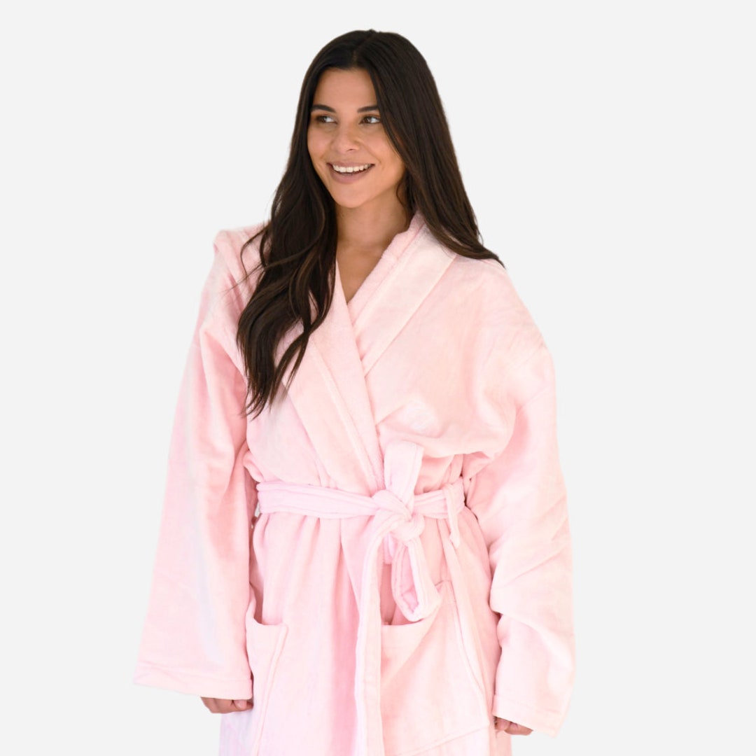 Luxury Bathrobe Terry Cloth Robe - 100% Turkish Cotton Velvet Non ...