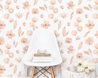 Garden Flowers and Birds Wallpaper Self Adhesive Wallpaper - Etsy