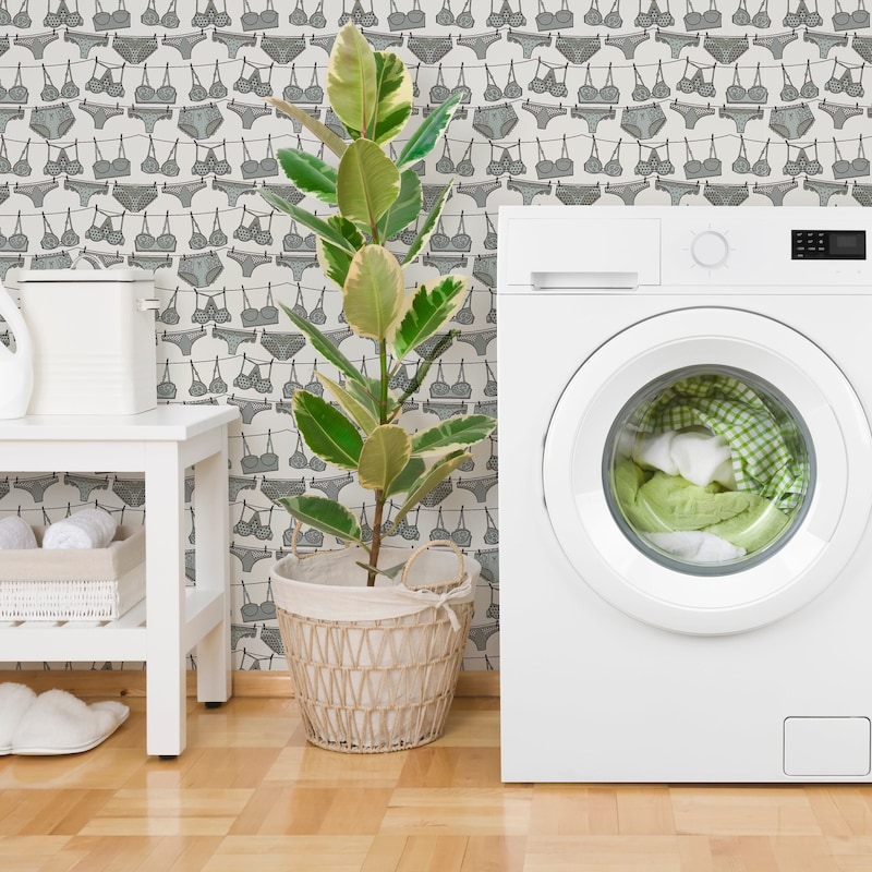 Laundry Wallpaper - Etsy