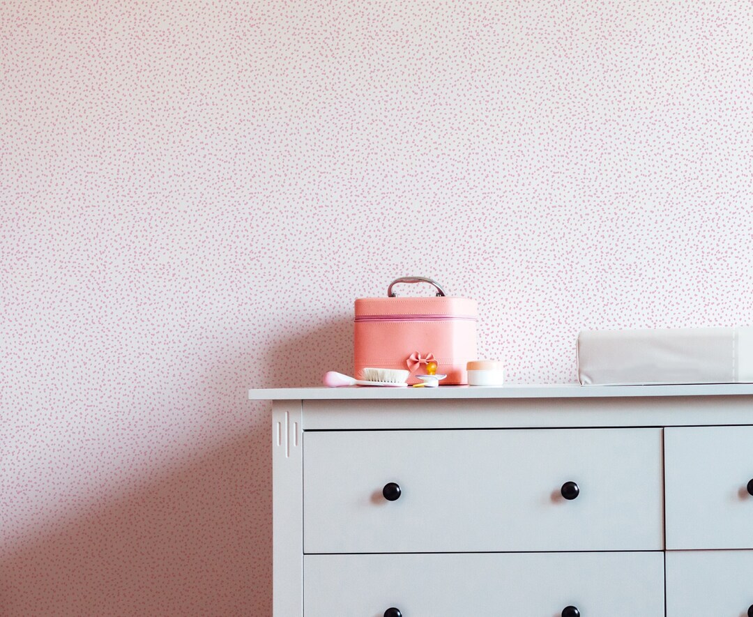 Minimal Dots Wallpaper - Tiny Hand Drawn Polka Dots on White Peel and ...