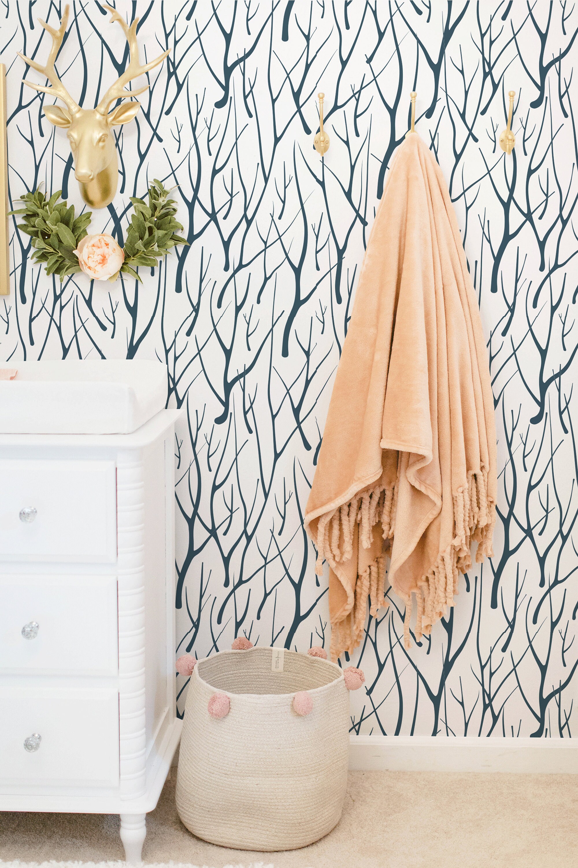 Sticks and Branches Wallpaper Modern Birch Tree Peel and - Etsy