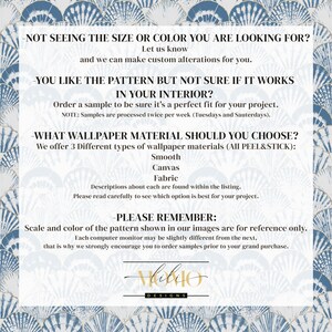 Scallop Shell Pattern Wallpaper - Blue White Gold Sea Shell Peel and ...