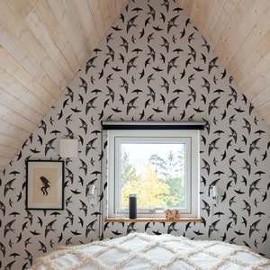 Flying Swallow Birds Wallpaper - Swallow Birds Peel and Stick Removable ...