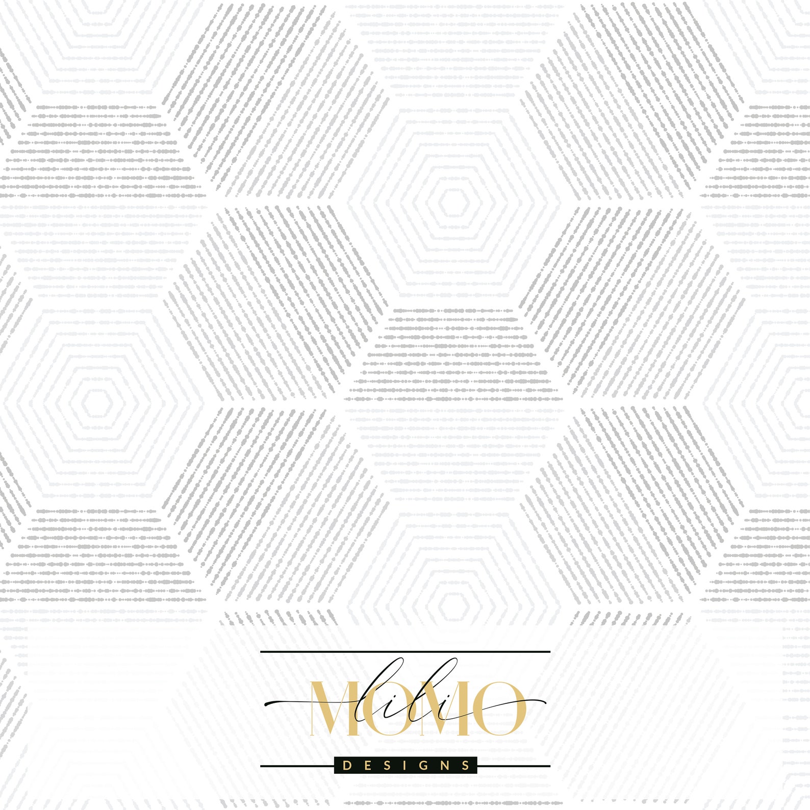 Hexagon Pattern Wallpaper Modern Geometric Hexagons Pattern - Etsy