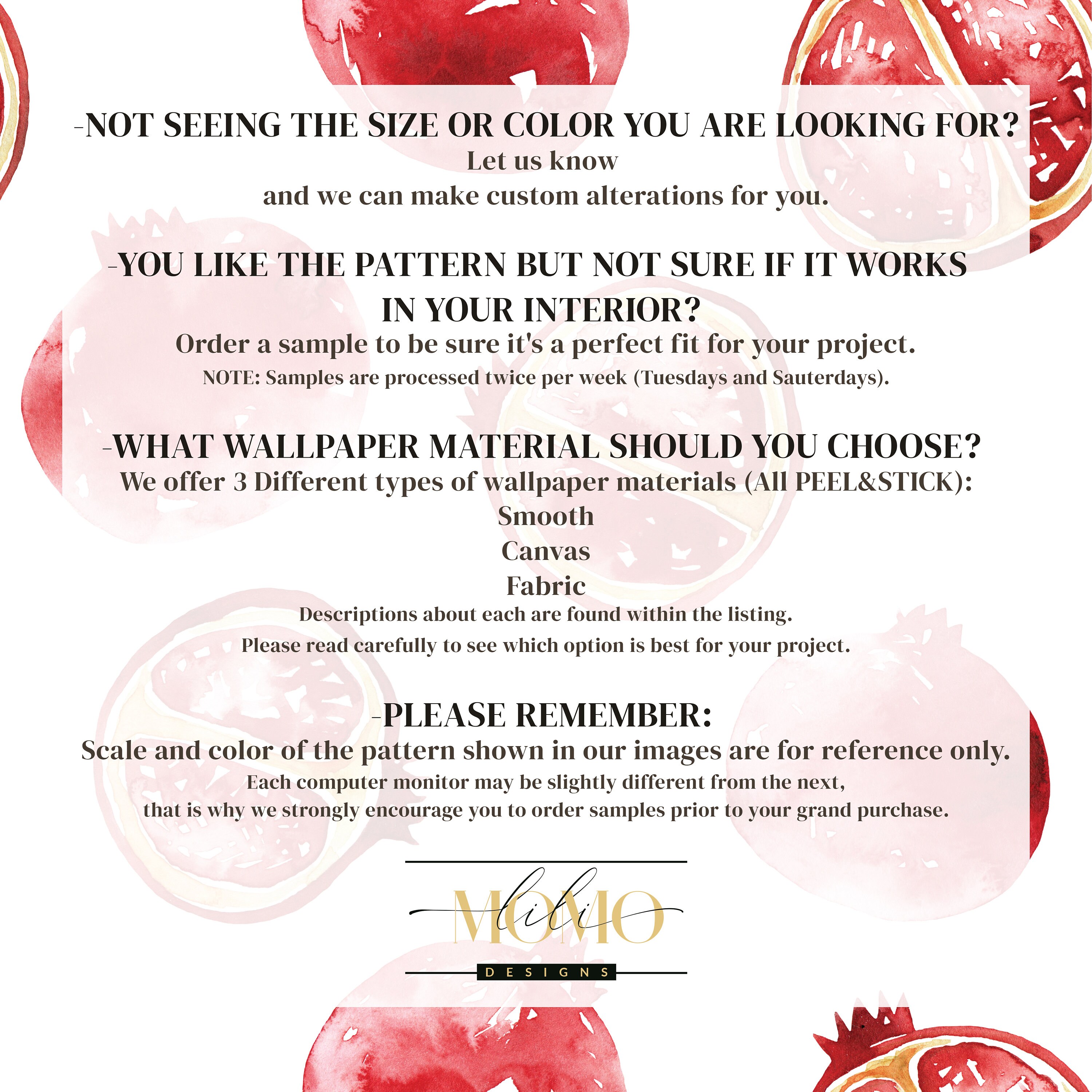 Colorful Pomegranates Wallpaper watercolor Pomegranates Peel - Etsy