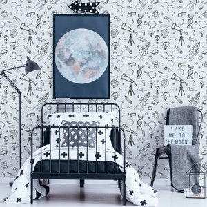 Doodle Education and Science Wallpaper - Science Doodle Peel and Stick ...