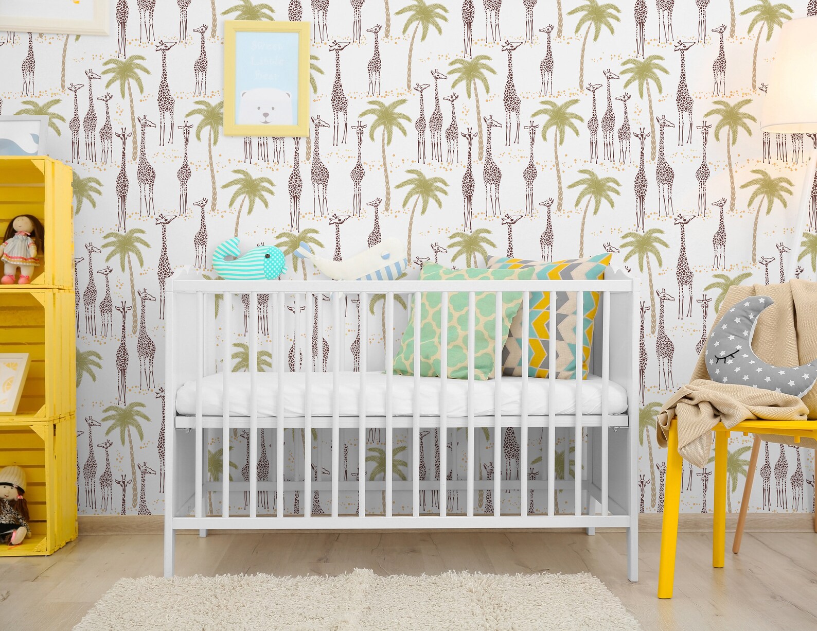 Safari Animals Wallpaper Custom Color Hand Drawn Safari and - Etsy