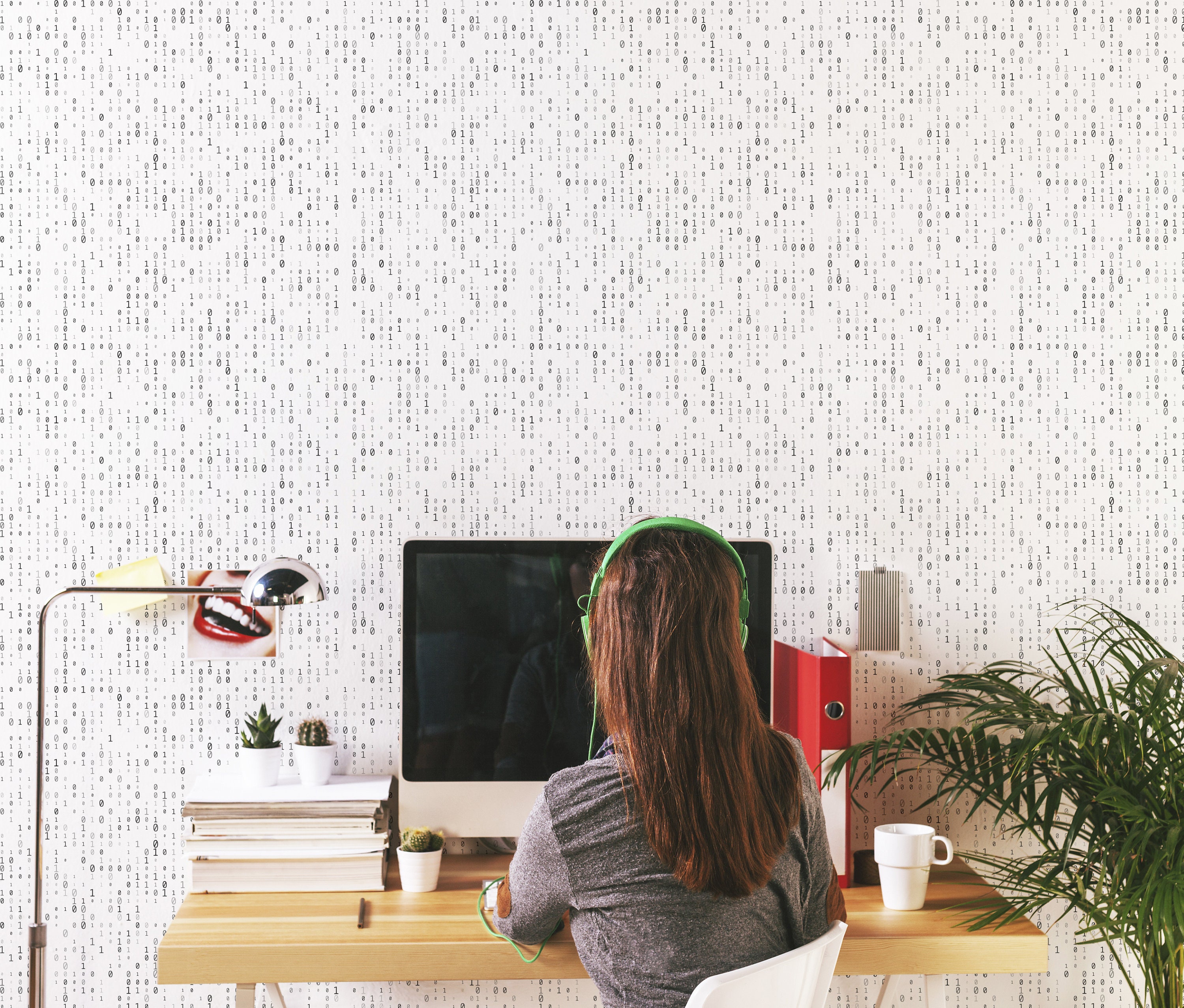 Binary Code Wallpaper Programming and Codding Peel and Stick | Etsy