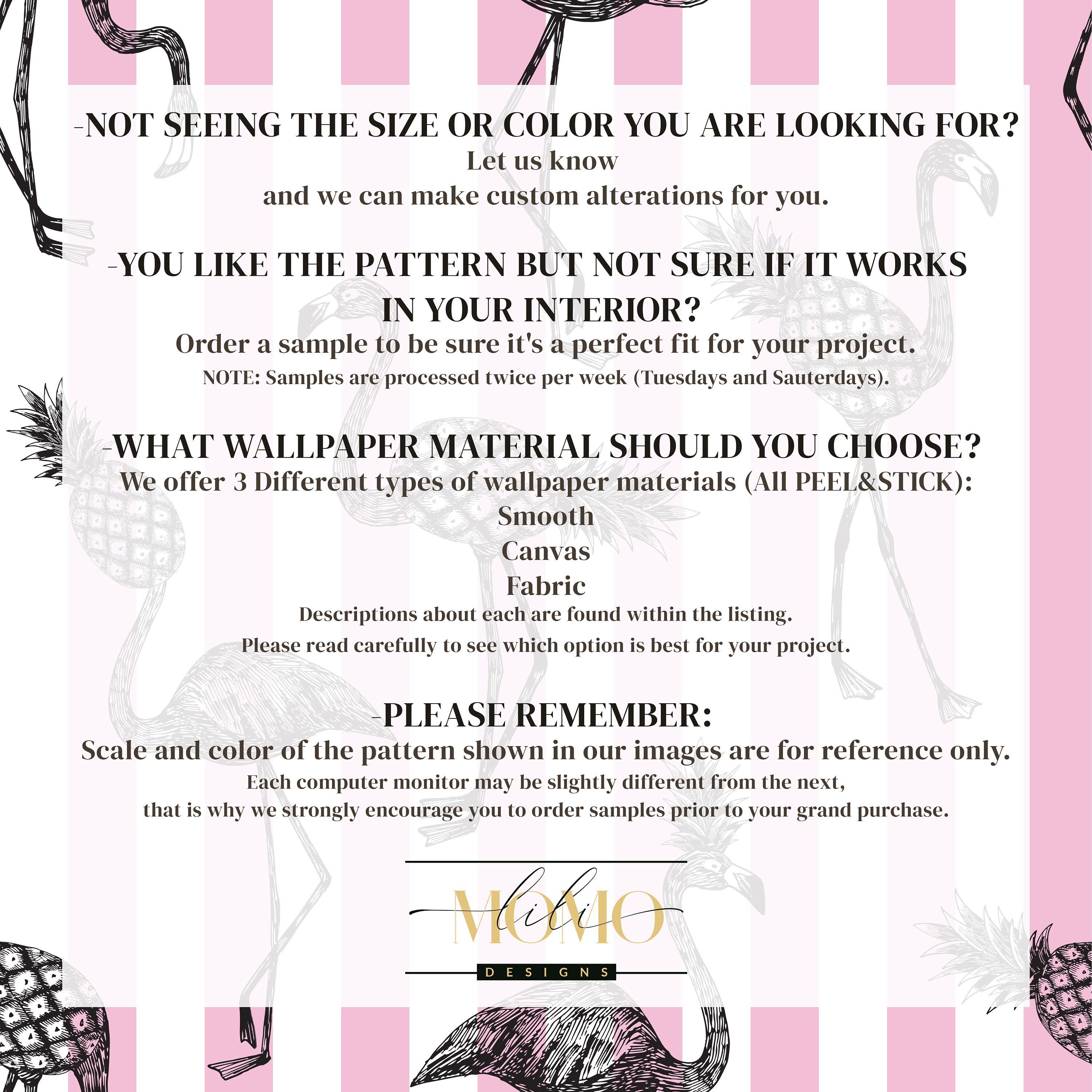 Flamingo and Pineapple Wallpaper Tropical Peel and Stick - Etsy