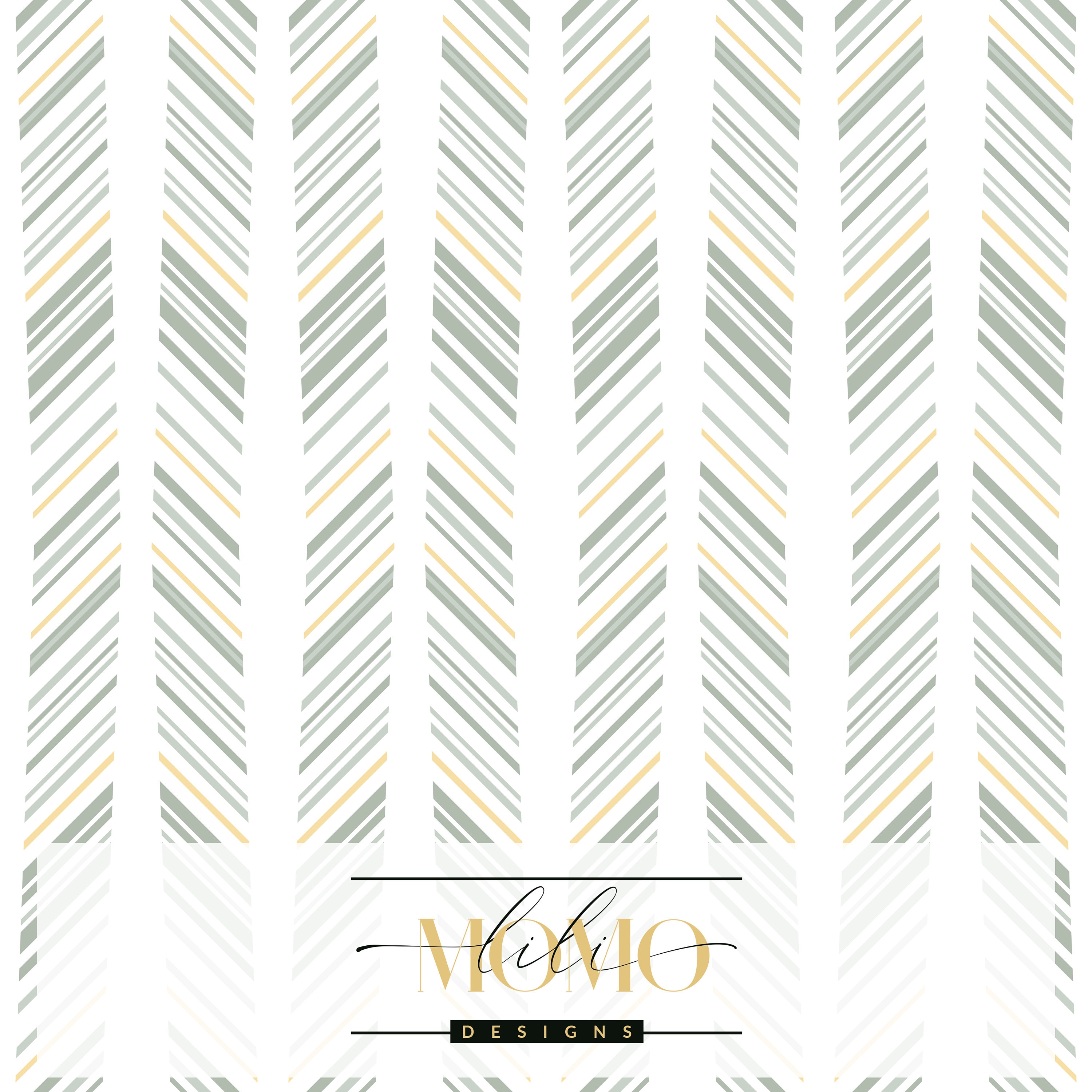 Geometric Chevron Wallpaper Custom Color Chevron Geometric | Etsy