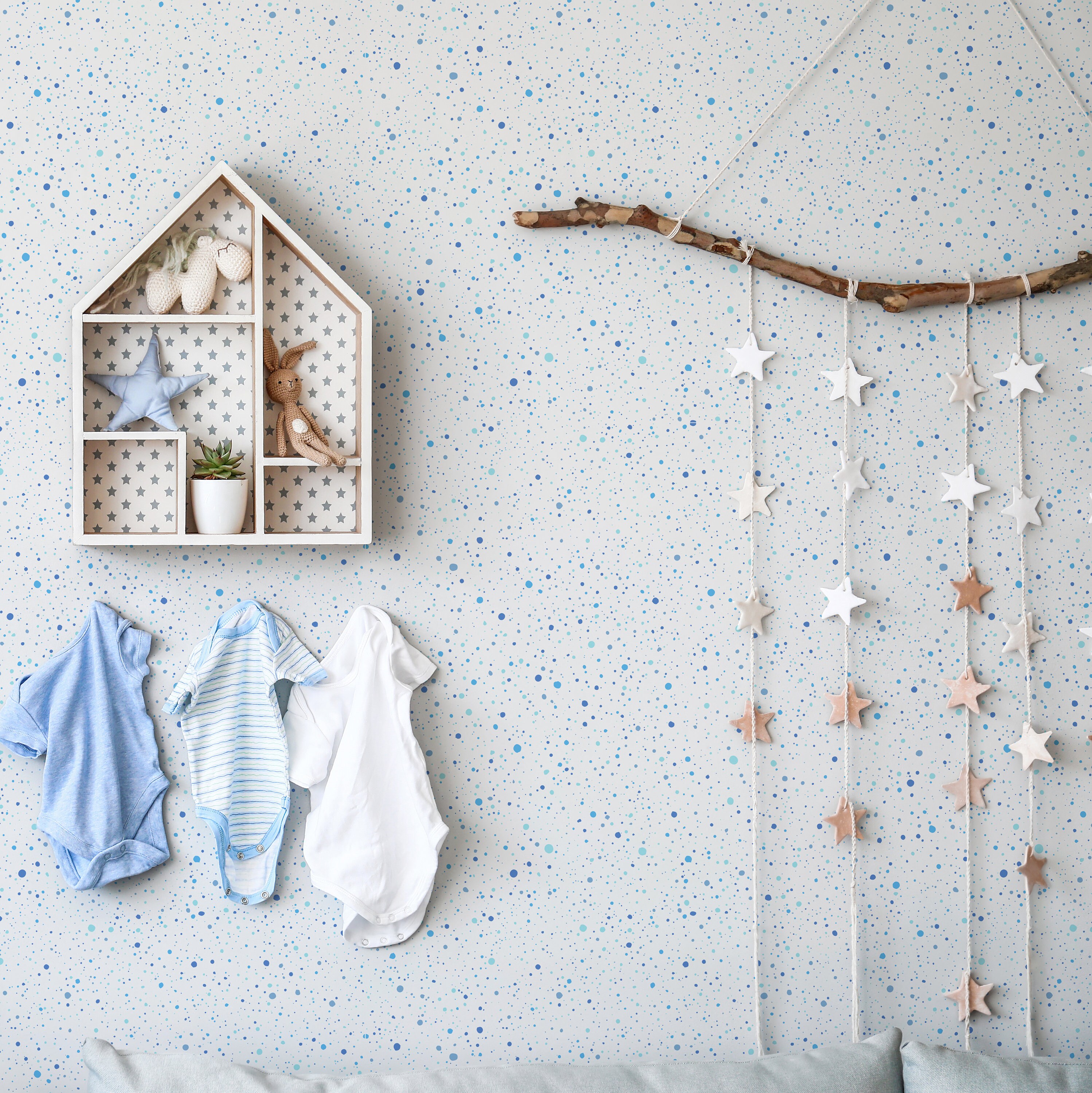 Custom Color Splatter Paint Wallpaper Pattern Polka Dots - Etsy