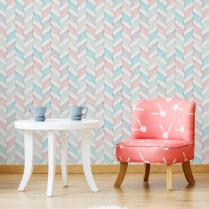 Colorful Art Deco Wallpaper - Geometric Chevron Multicolor Art Deco ...