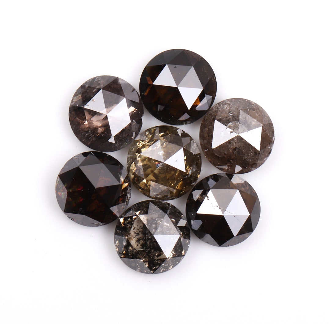 1.97 CT 3.8 MM Fancy Brown Color Round Rose Cut Minimal - Etsy