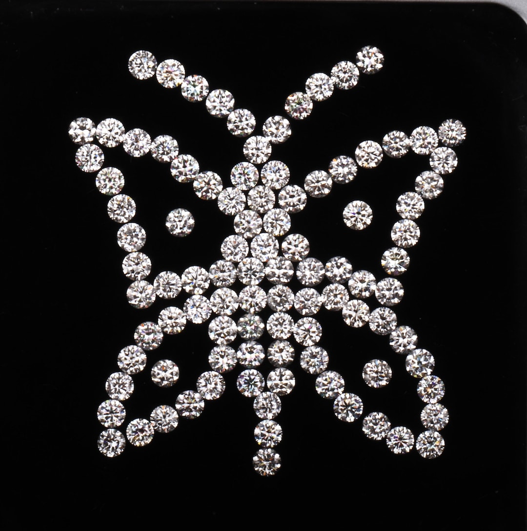 1,0 CT, 2,0 bis 2,5 mm im Labor gewachsener Diamant Runder brillanter ...