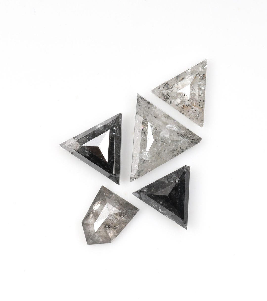 1.28 CT, 4.1 to 5.2 MM | Salt and Pepper Mix Shape Diamonds | Natural ...