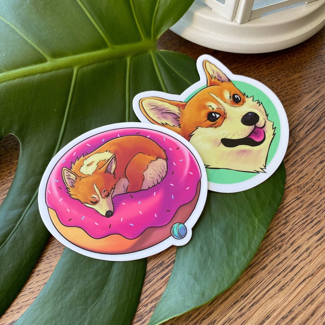 Knuckles the Corgi Sticker Pack 2 Vinyl Corgi Sticker Red Pembroke ...