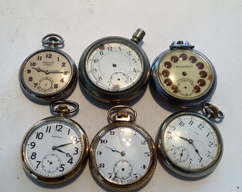 WORKING Pocket Watch Solid Silver Swiss Men's Mechanical - Etsy