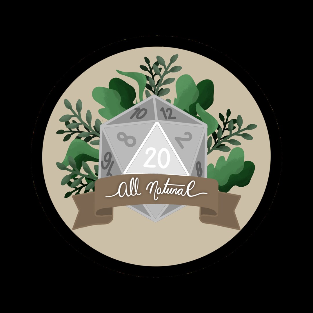 ALL NATURAL | D20 | Matte Vinyl Sticker - Etsy