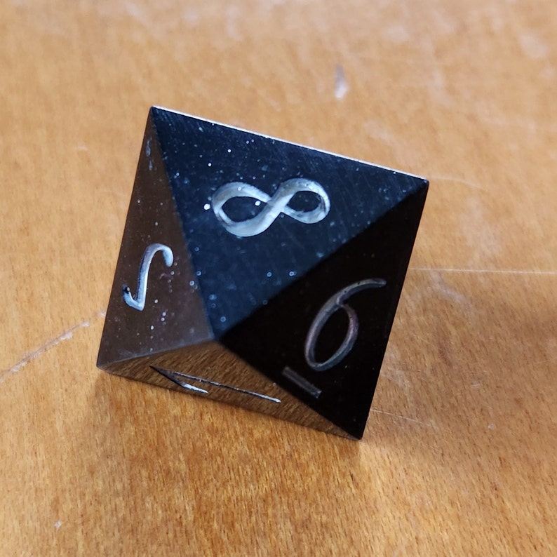 Void/ 7pc Sharp Edge Polyhedral Dice Set/ Black Slighly Sparkly - Etsy
