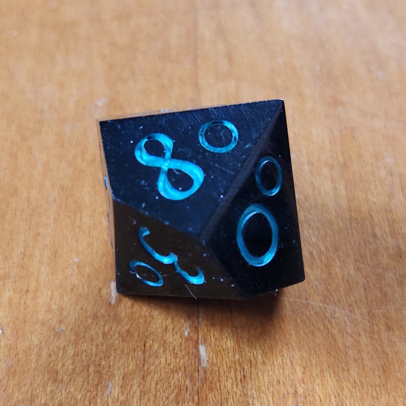 Void/ 7pc Sharp Edge Polyhedral Dice Set/ Black Slighly Sparkly - Etsy