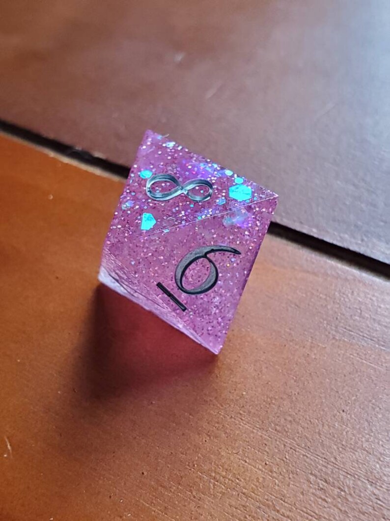 The Good Witch/ Sharp Edge Dnd Dice/ 7pc Polyhedral Dice Set/ Pink ...