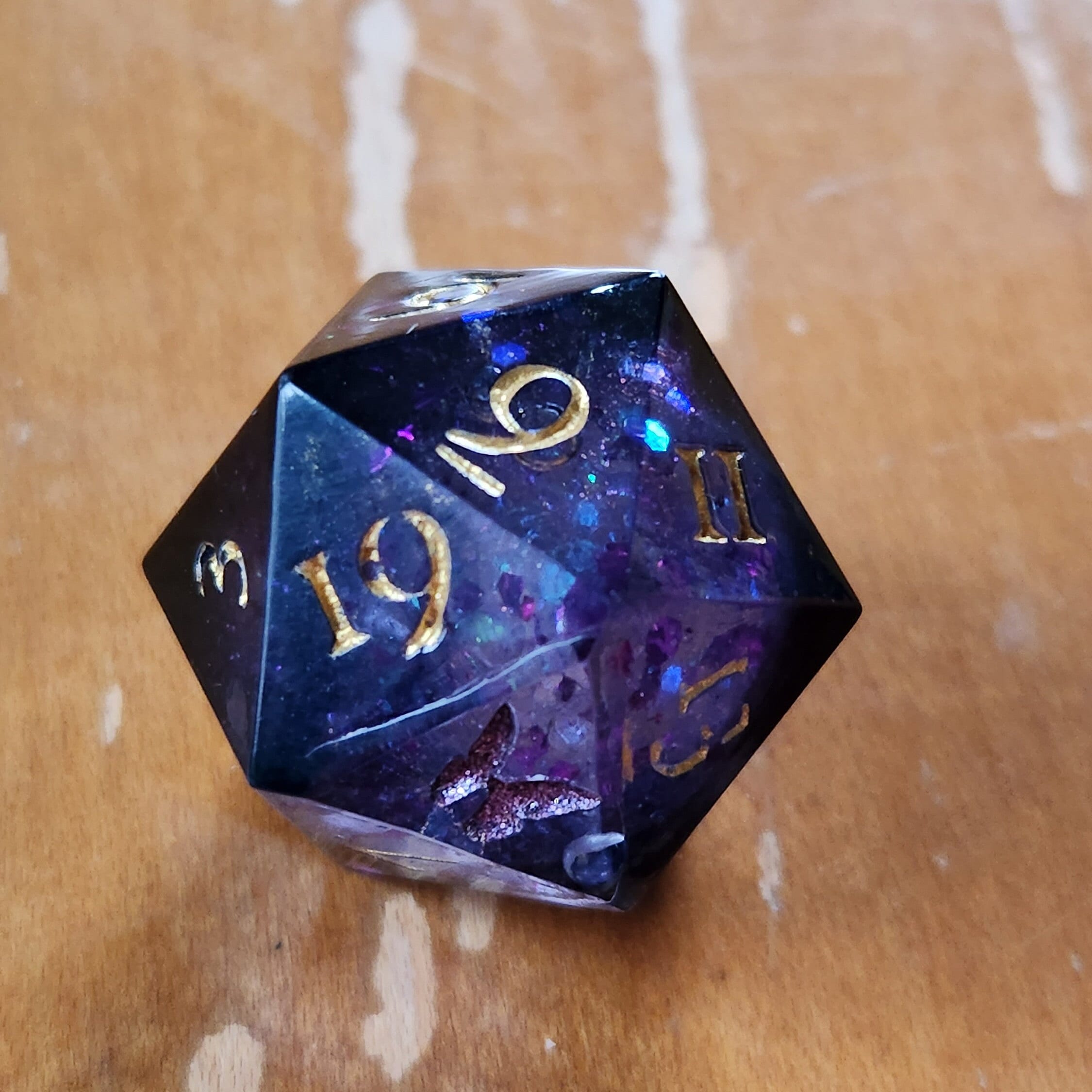 Strange Magic/ Liquid Core D20/ Sharp Edge Die/ Black and - Etsy
