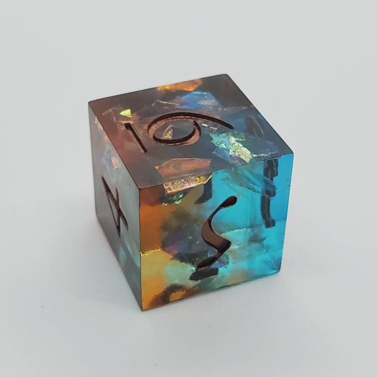 Rusty Spacerocket / Sharp Edge Dnd Dice/ 7pc Polyhedral Dice - Etsy