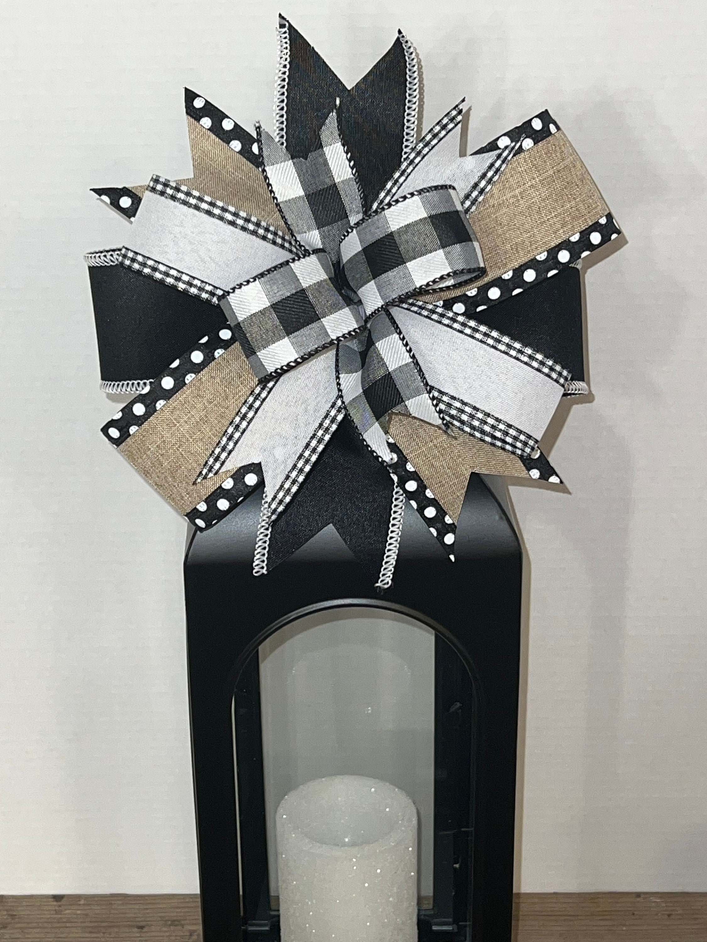 Farmhouse Bow Farmhouse Wreath Bow Farmhouse Lantern Bow - Etsy