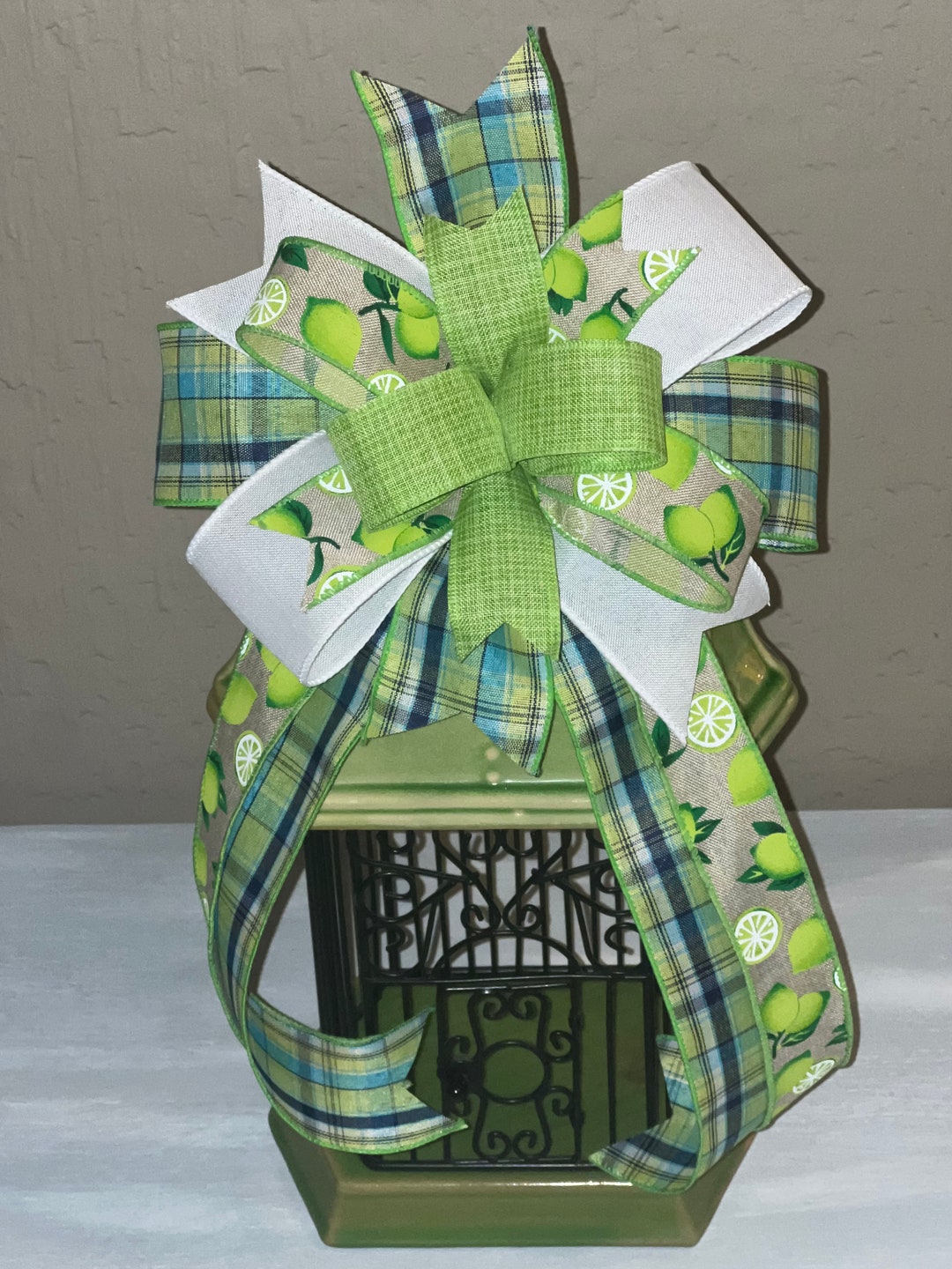 Spring Bow, Summer Bow, Lime Bow, Spring Wreath Bow, Summer Wreath Bow ...