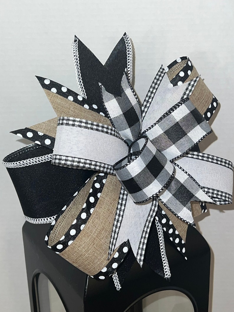 Farmhouse Bow Farmhouse Wreath Bow Farmhouse Lantern Bow - Etsy