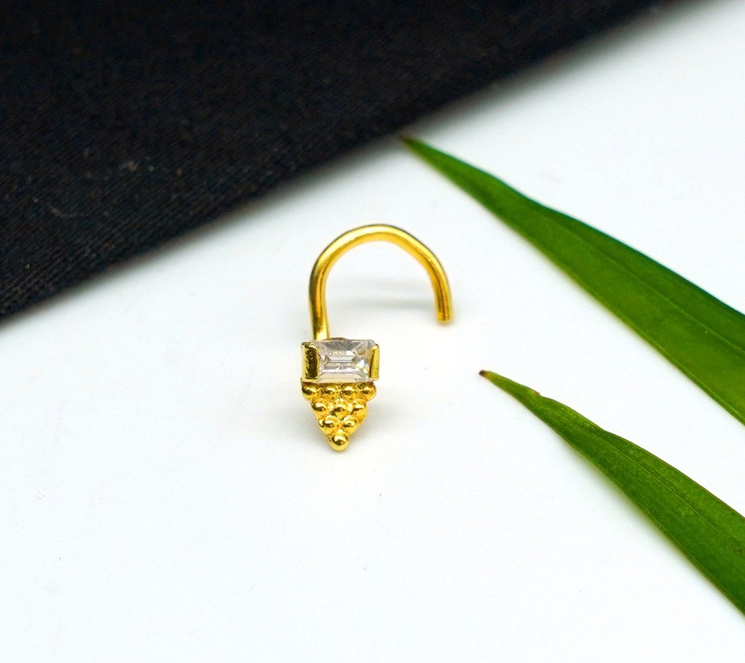 Small Nose Ring Indian Nose Stud Solitaire Diamond Nose Stud Summer ...