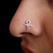 Ruby Flower NOSE RING // Gold Nose Ring Hoop - Conch Piercing - Septum ...