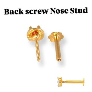 Big Nose Stud Gold Nose Stud Indian Nose Ring Ruby Nose Stud Gold Nose ...