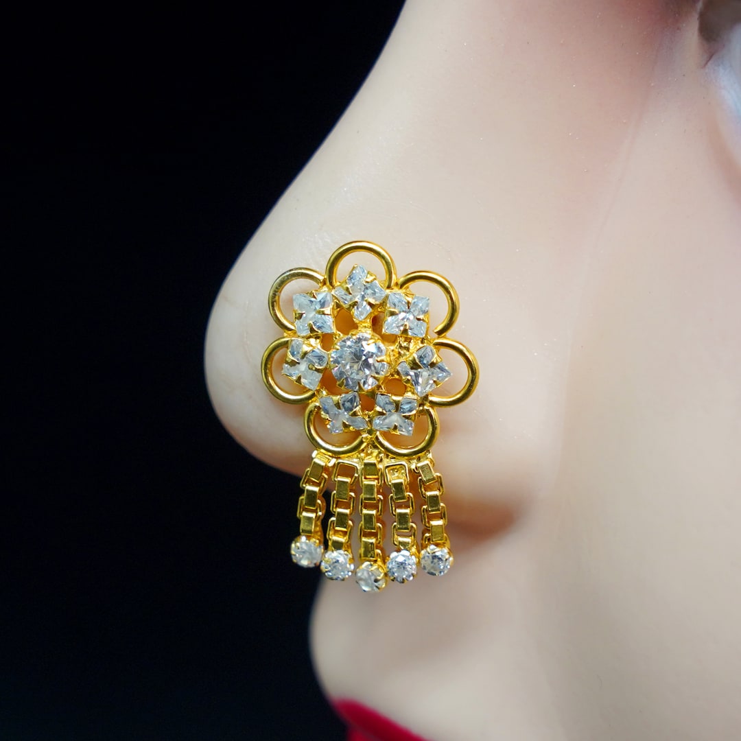 Big Nose Stud Bell Nose Piercing Gold Nose Ring Gold Nose Stud Indian ...