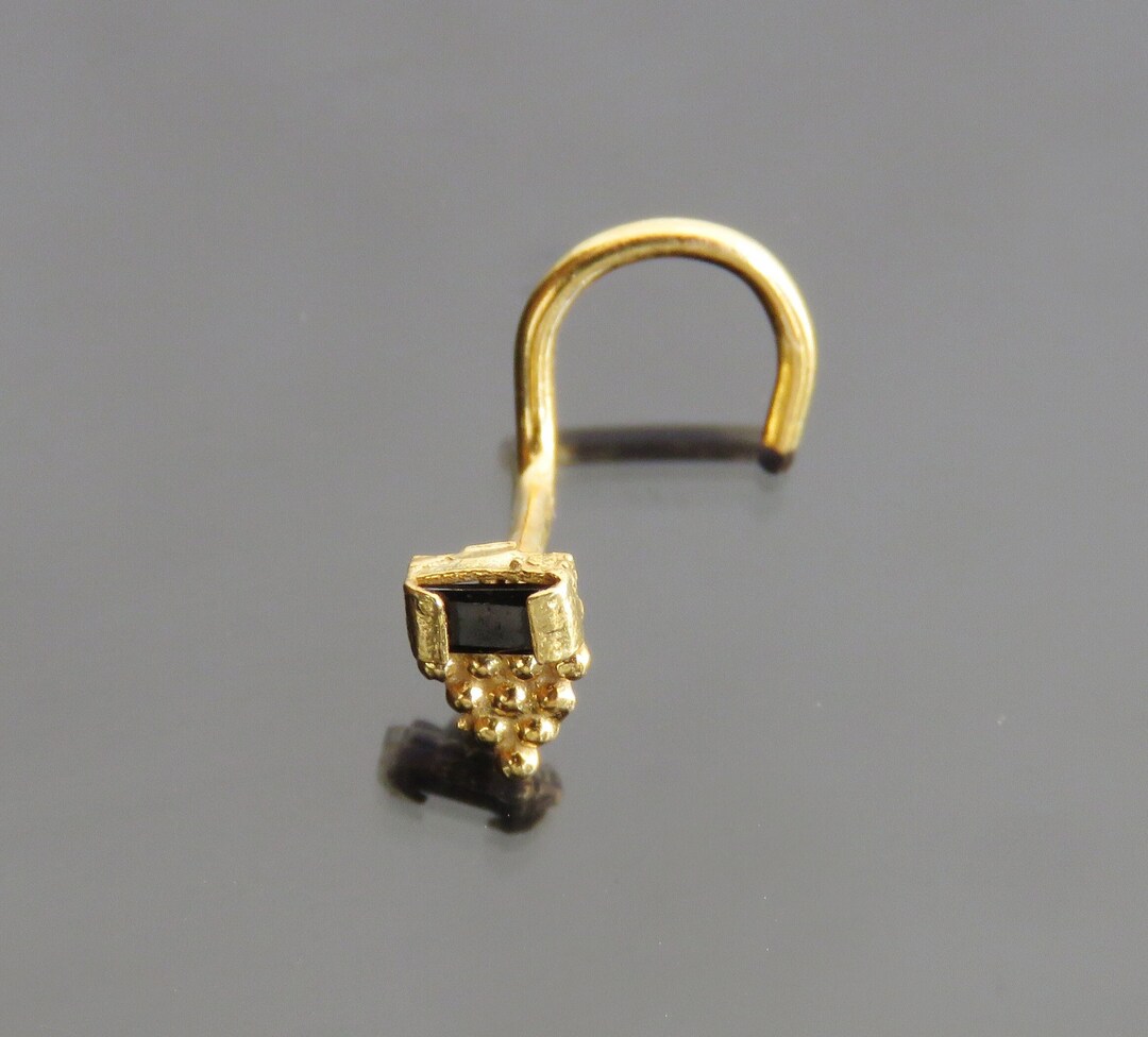 Indian Nose Ring Bell Nose Piercing Solid Nose Stud CZ - Etsy