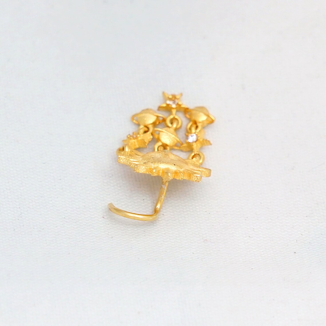 Gold Sun Dangle Nose Stud: L Shape Indian Nose Piercing - Etsy