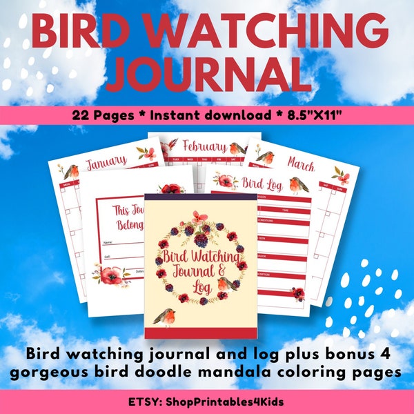 Bird Watching Logbook - Etsy