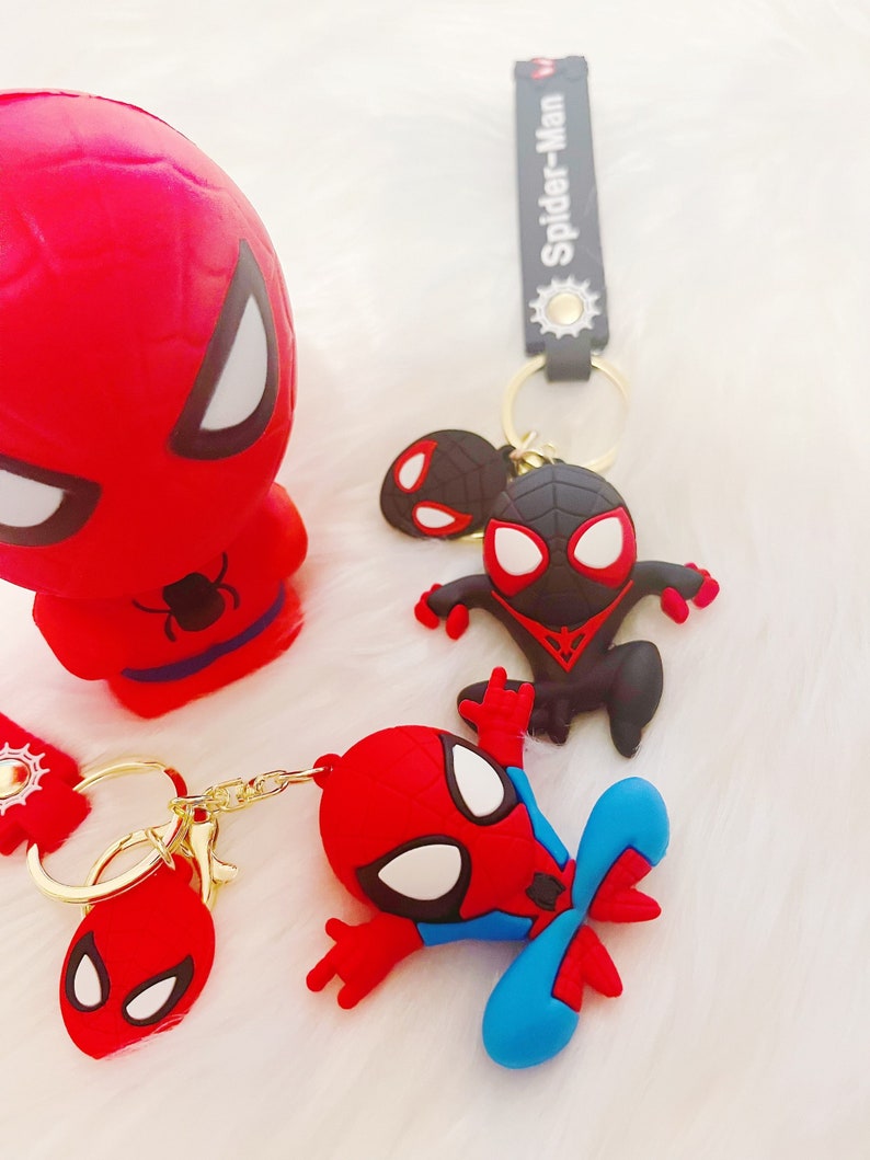Cute Cartoon Spider Man Keychain/key Ring - Etsy
