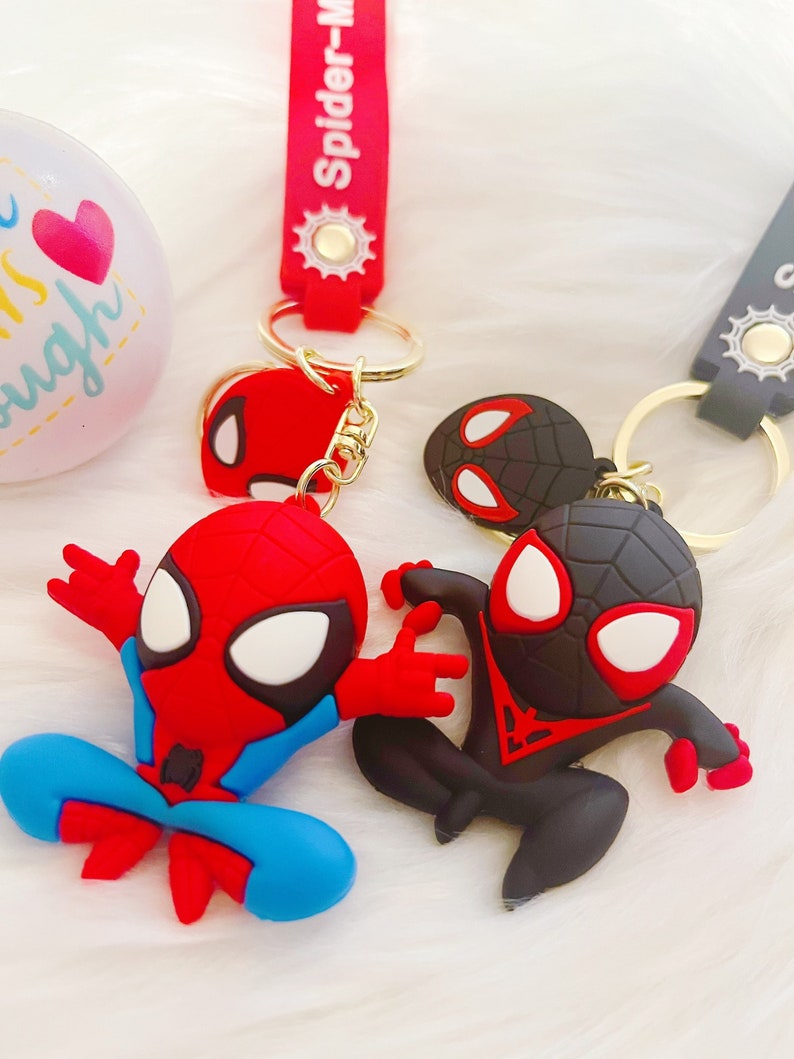 Cute Cartoon Spider Man Keychain/key Ring - Etsy