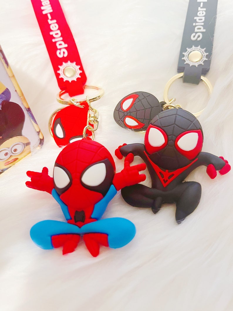 Cute Cartoon Spider Man Keychain/key Ring - Etsy