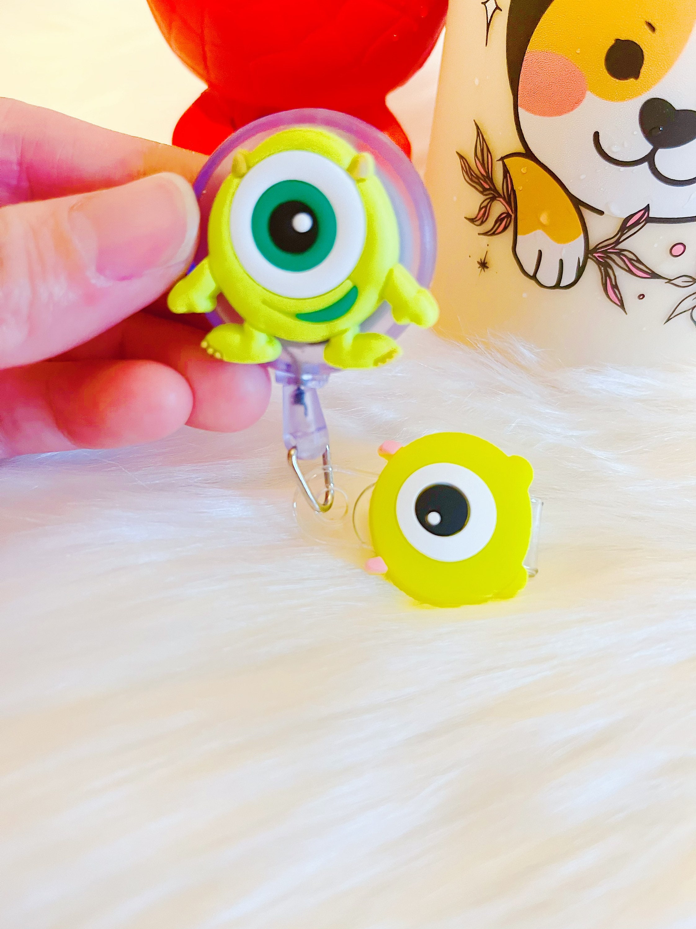 Cartoon ID Badge Clipcute Kawaii Cartoon Character - Etsy