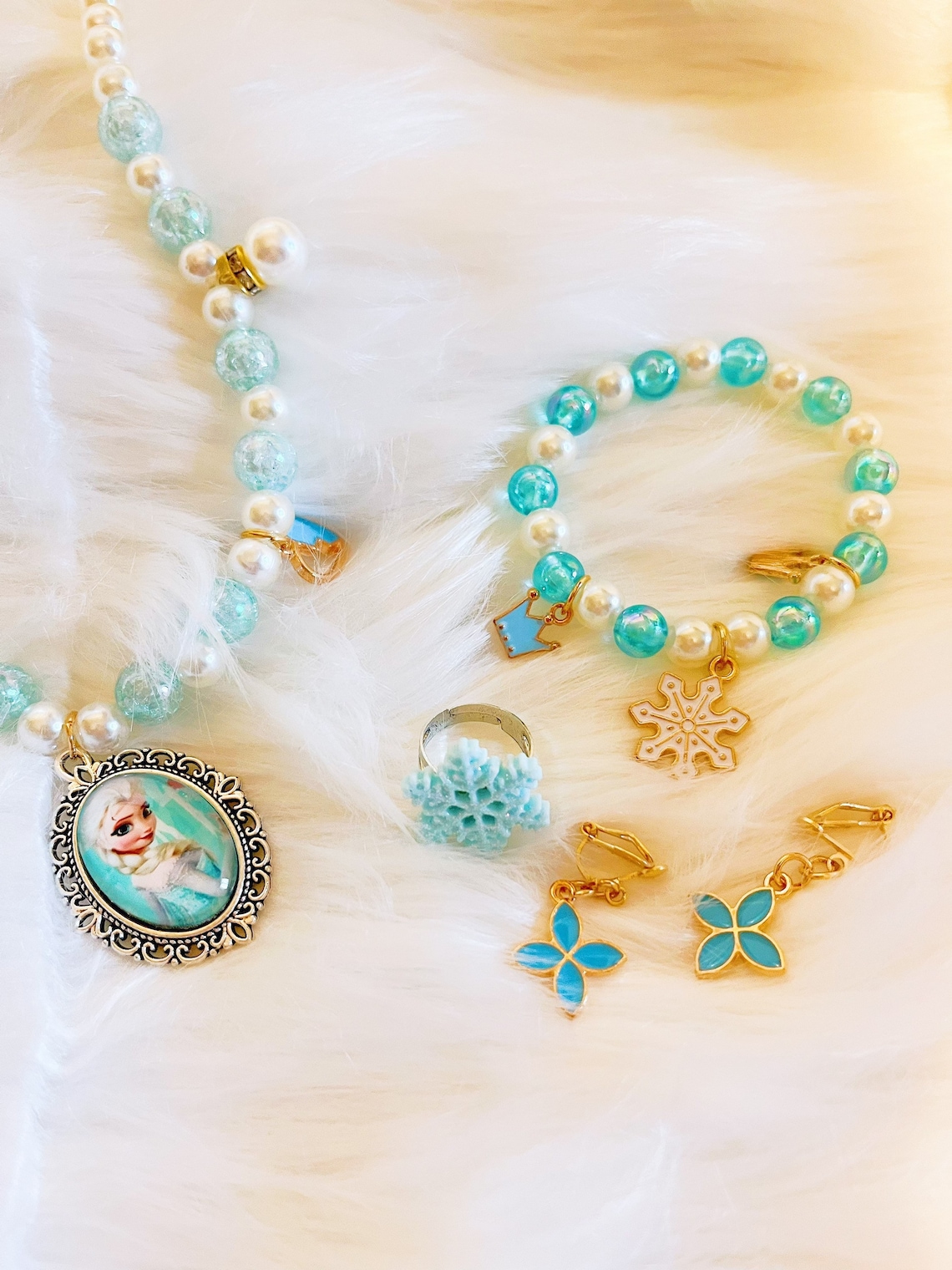 Kids Jewelry,little Girls,toddlers Necklace and Ring Set,princess ...
