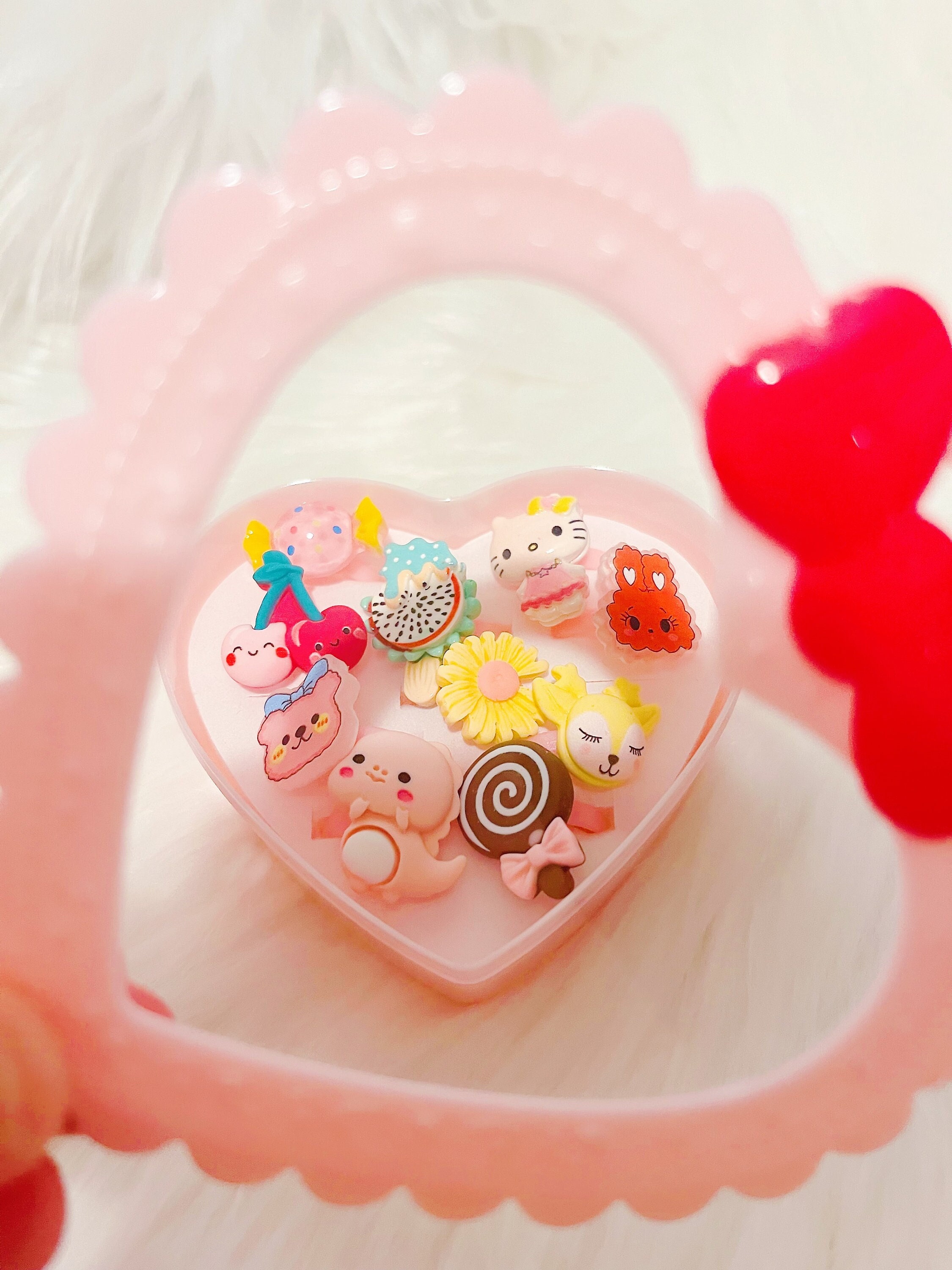 10 Pieces Kids Rings, Little Girls Cute Design Rings Set in the Box ...
