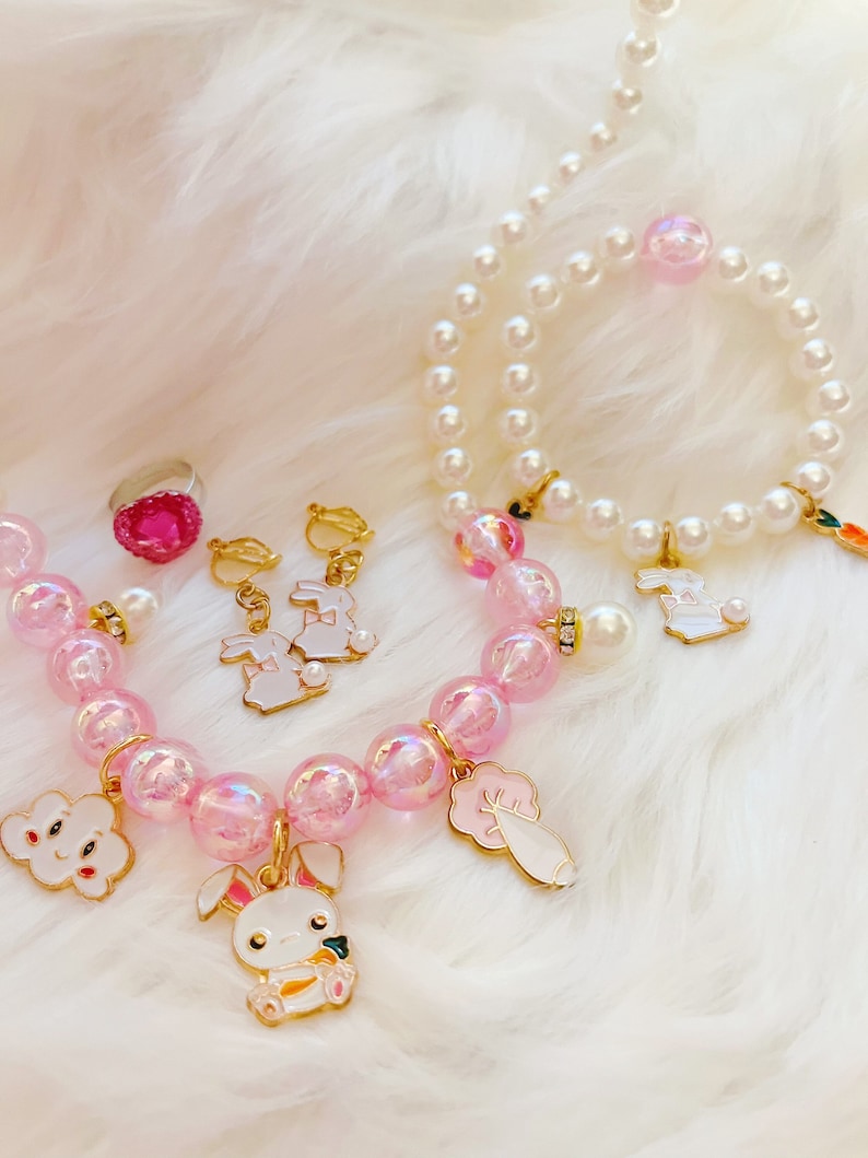 Kids Jewelry,little Girls,toddlers Necklace Set, Bunny Necklace ...
