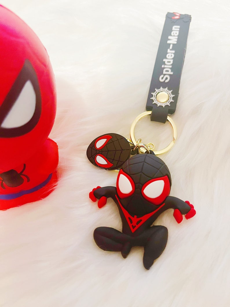 Cute Cartoon Spider Man Keychain/key Ring - Etsy