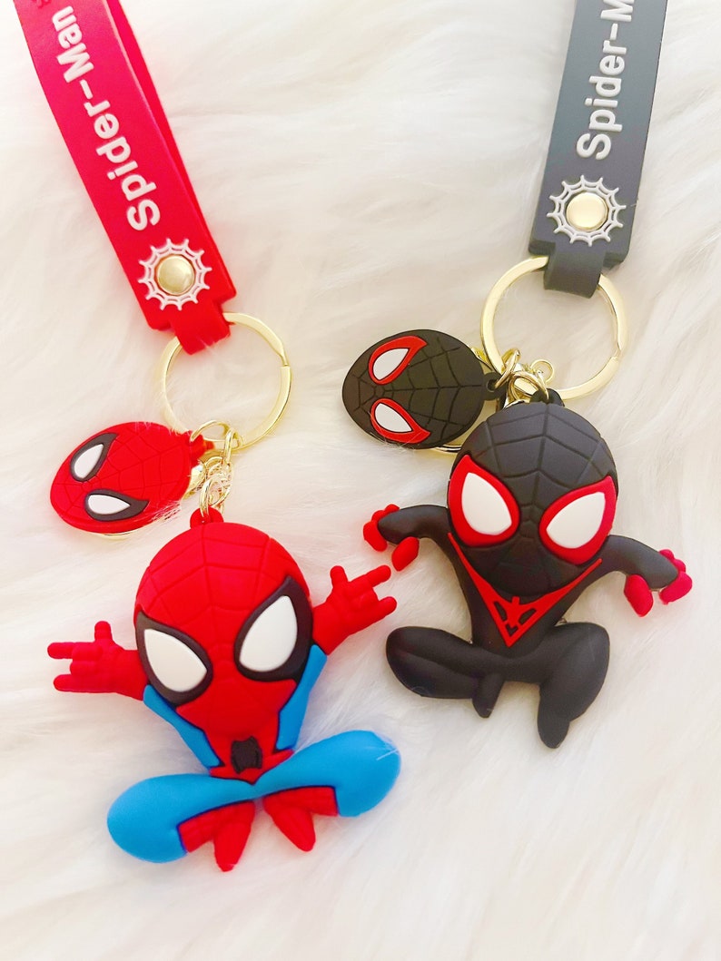 Cute Cartoon Spider Man Keychain/key Ring - Etsy